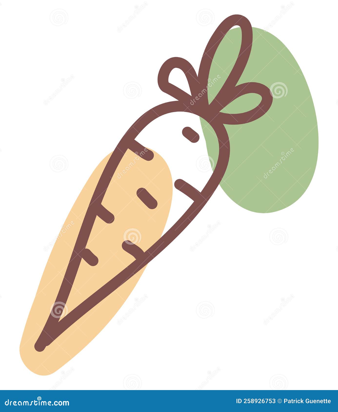 Orange carrot, icon stock vector. Illustration of harvest - 258926753