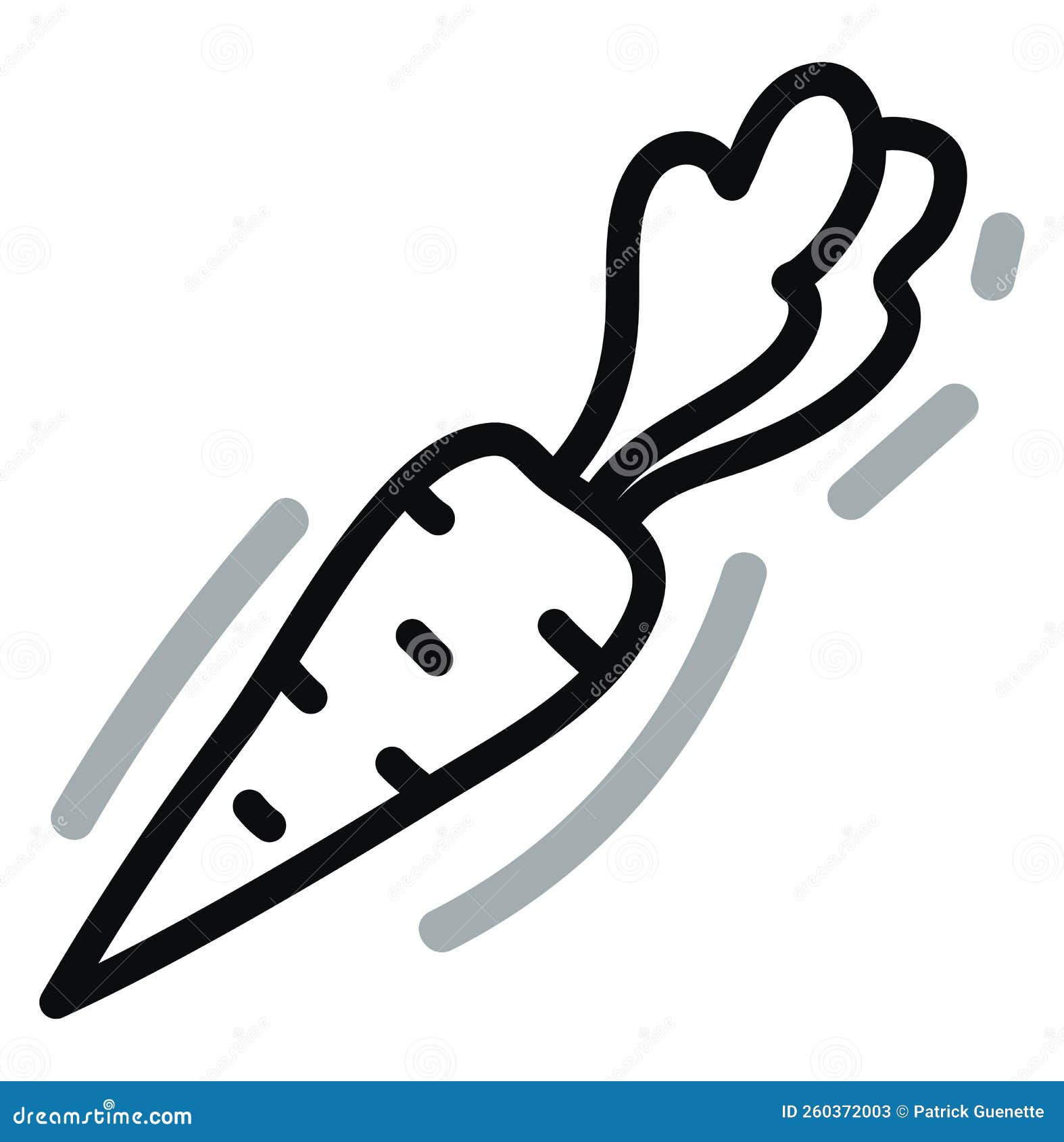 Orange carrot, icon stock vector. Illustration of vegetable - 260372003