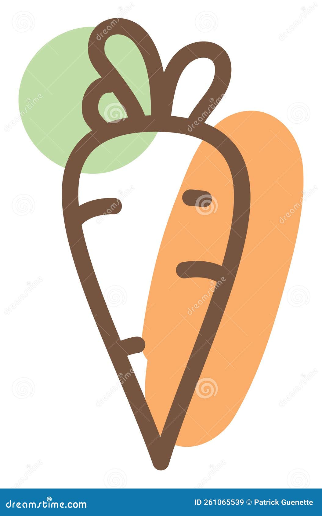 Orange carrot, icon stock vector. Illustration of agriculture - 261065539