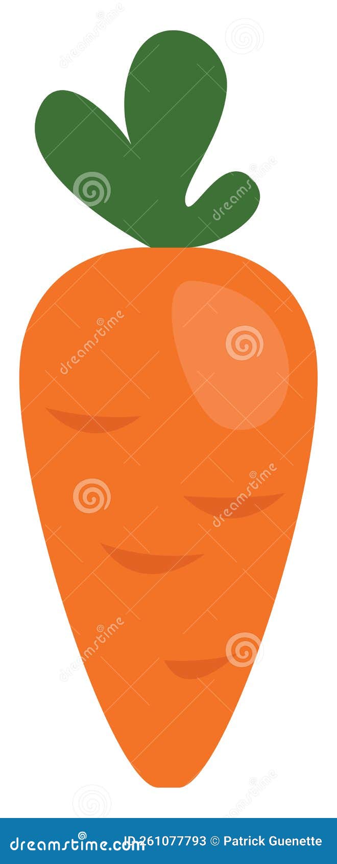 Orange carrot, icon stock vector. Illustration of carrot - 261077793