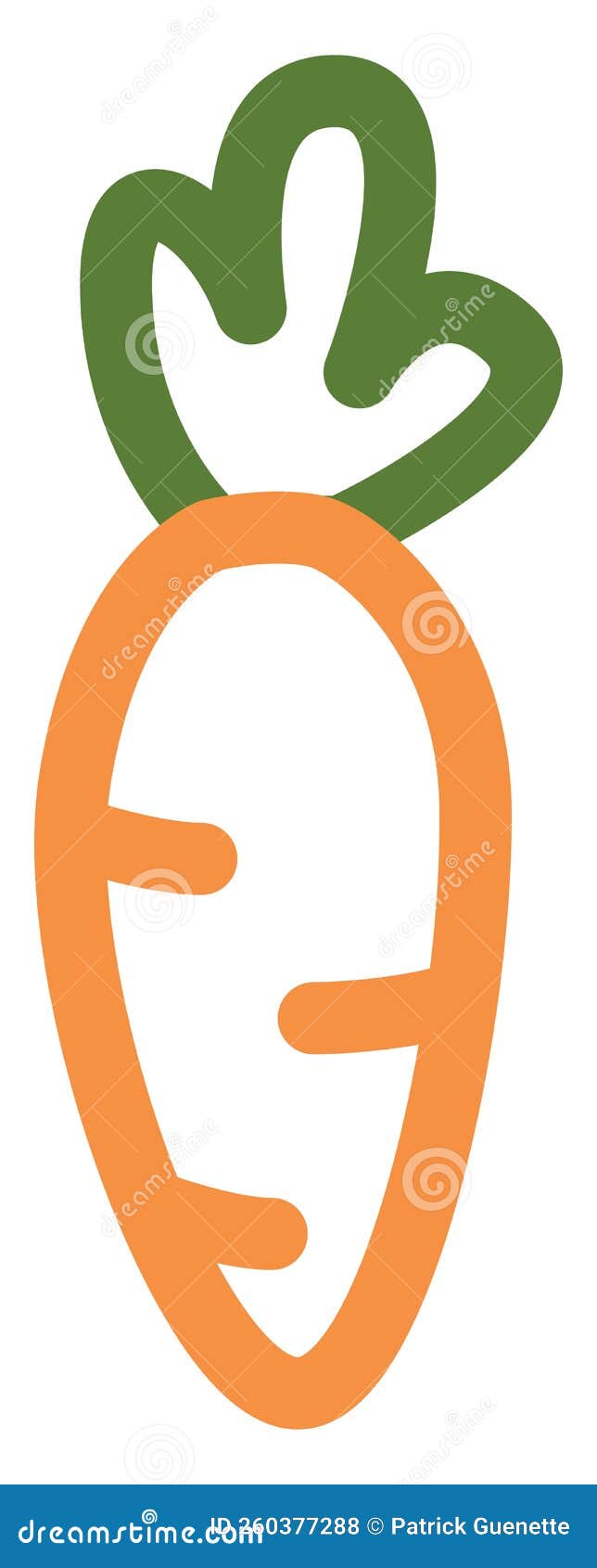 Orange carrot, icon stock vector. Illustration of vitamin - 260377288