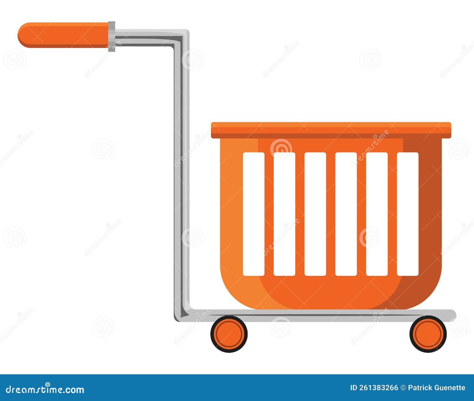 Orange cart, icon stock vector. Illustration of promotion - 261383266