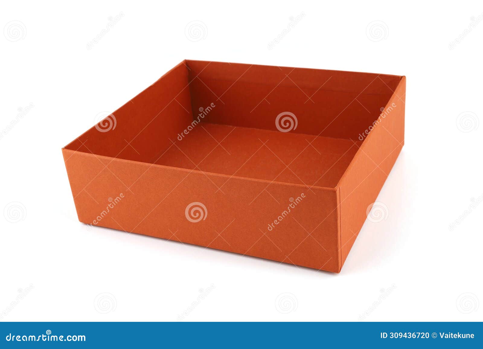 Orange Carton Box Isolated on White Background. Stock Photo - Image of ...