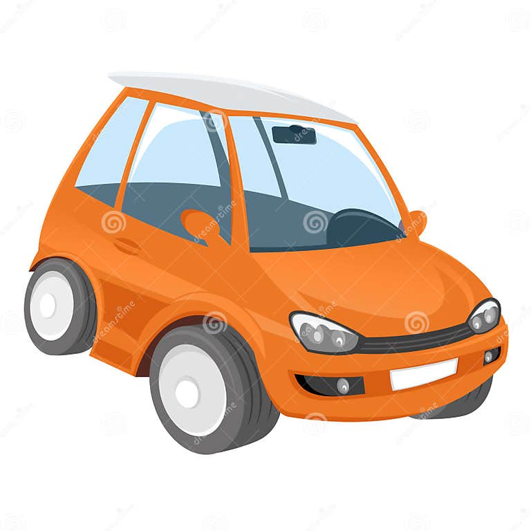 Orange cartoon car stock vector. Illustration of closeup - 21344251