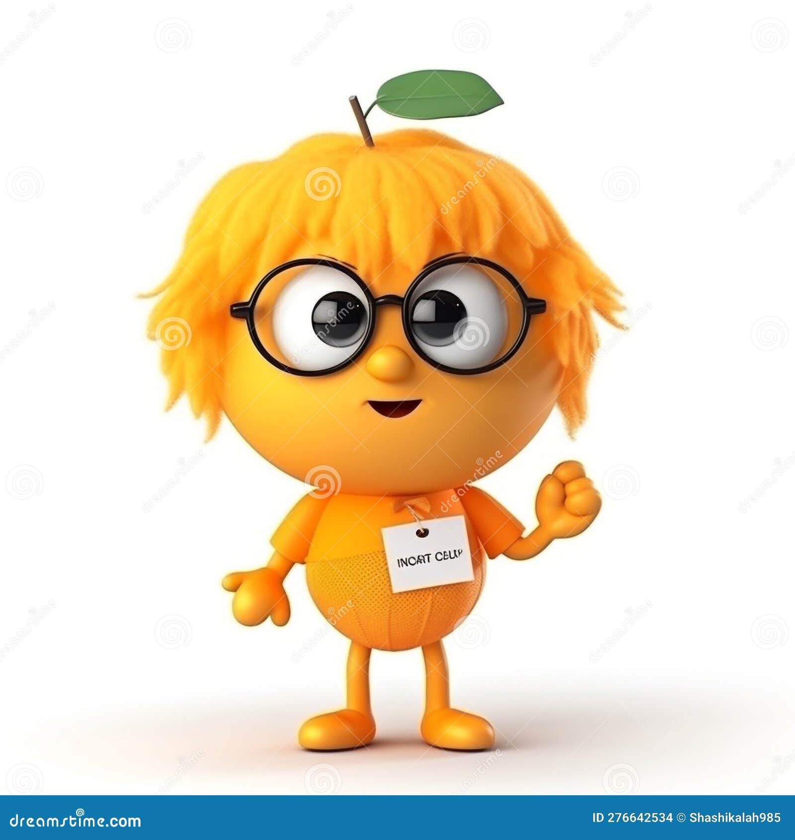 The Orange Cartoon Character: Cute and Playful Stock Illustration ...