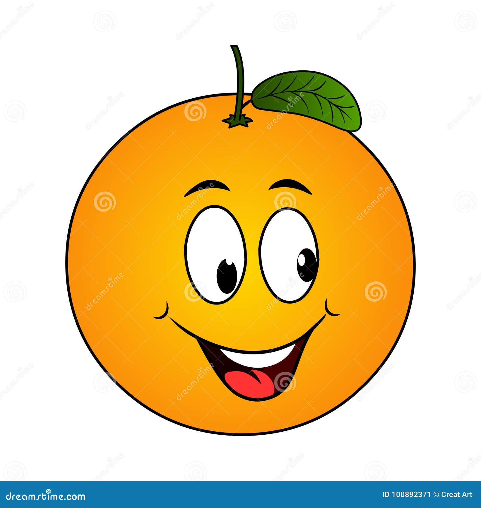 Orange Cartoon stock vector. Illustration of logo, food - 100892371