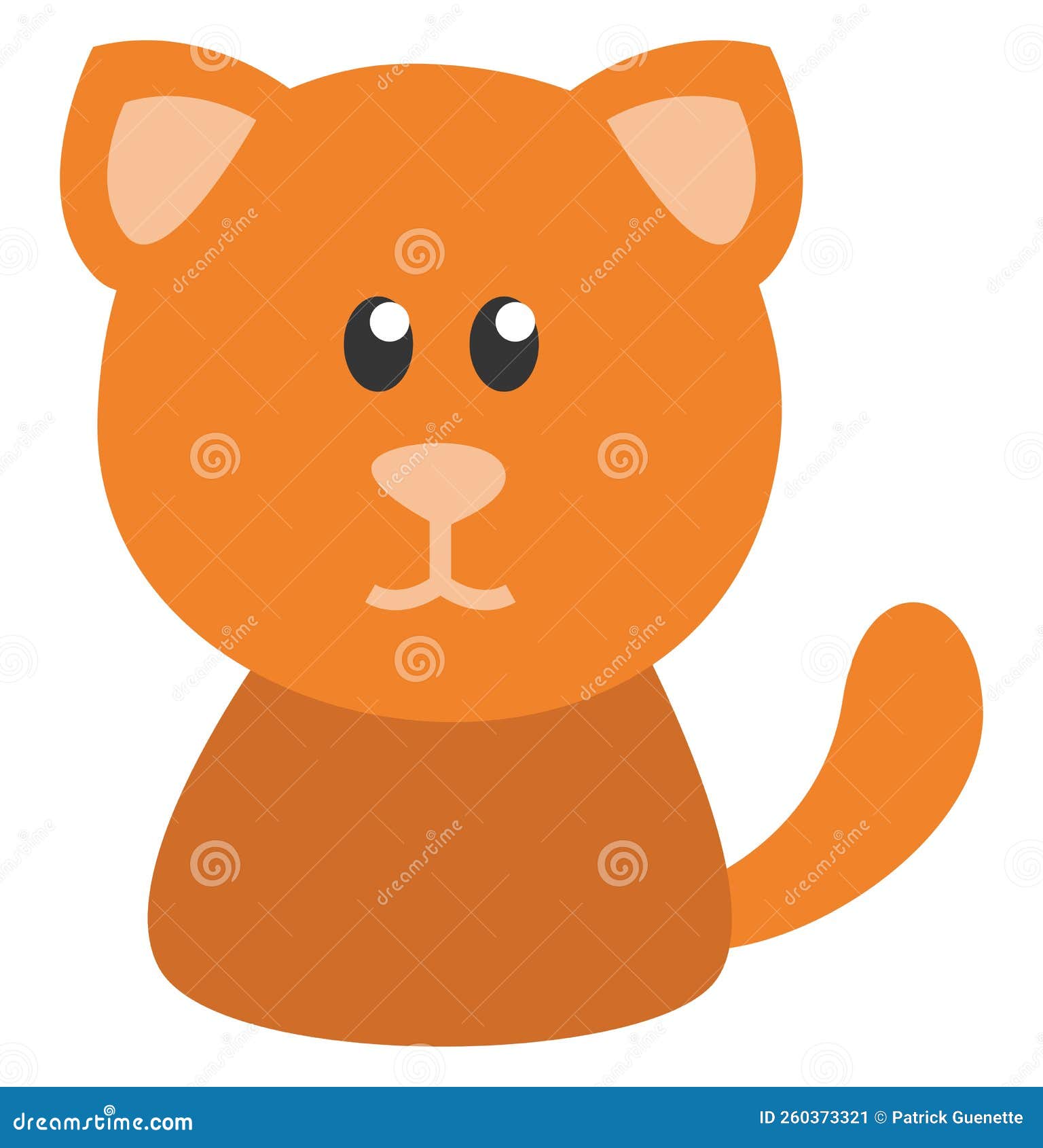 Orange cat, icon stock vector. Illustration of design - 260373321