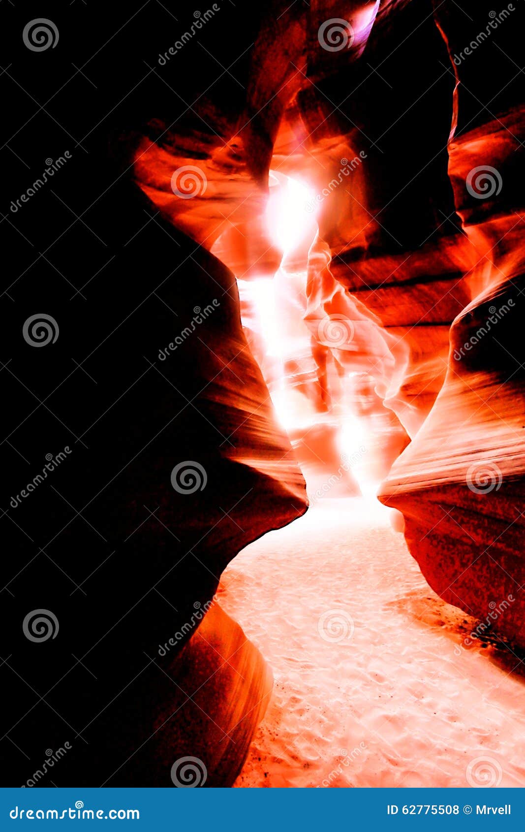 Orange Cave with Sunlight at Antelope Canyon Stock Photo - Image of ...