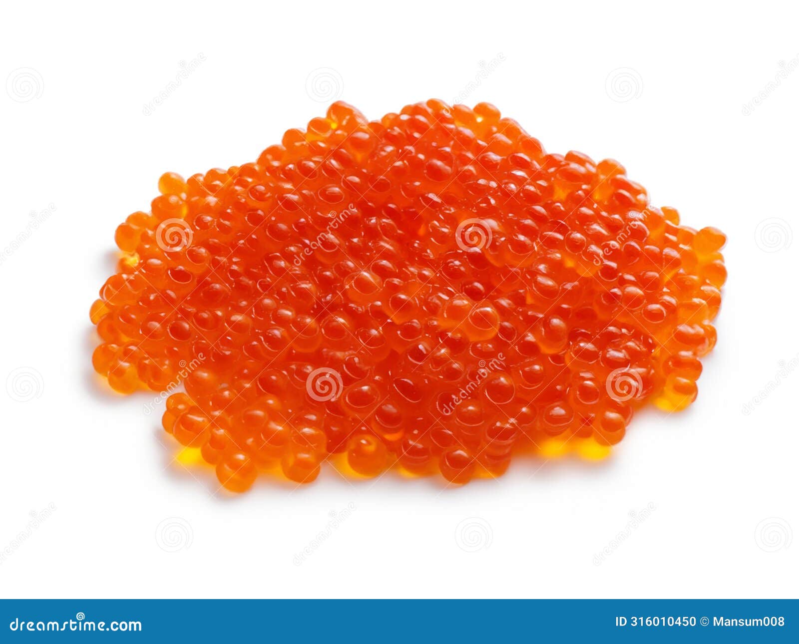 Orange Caviar Isolated on White Background Stock Photo - Image of white ...