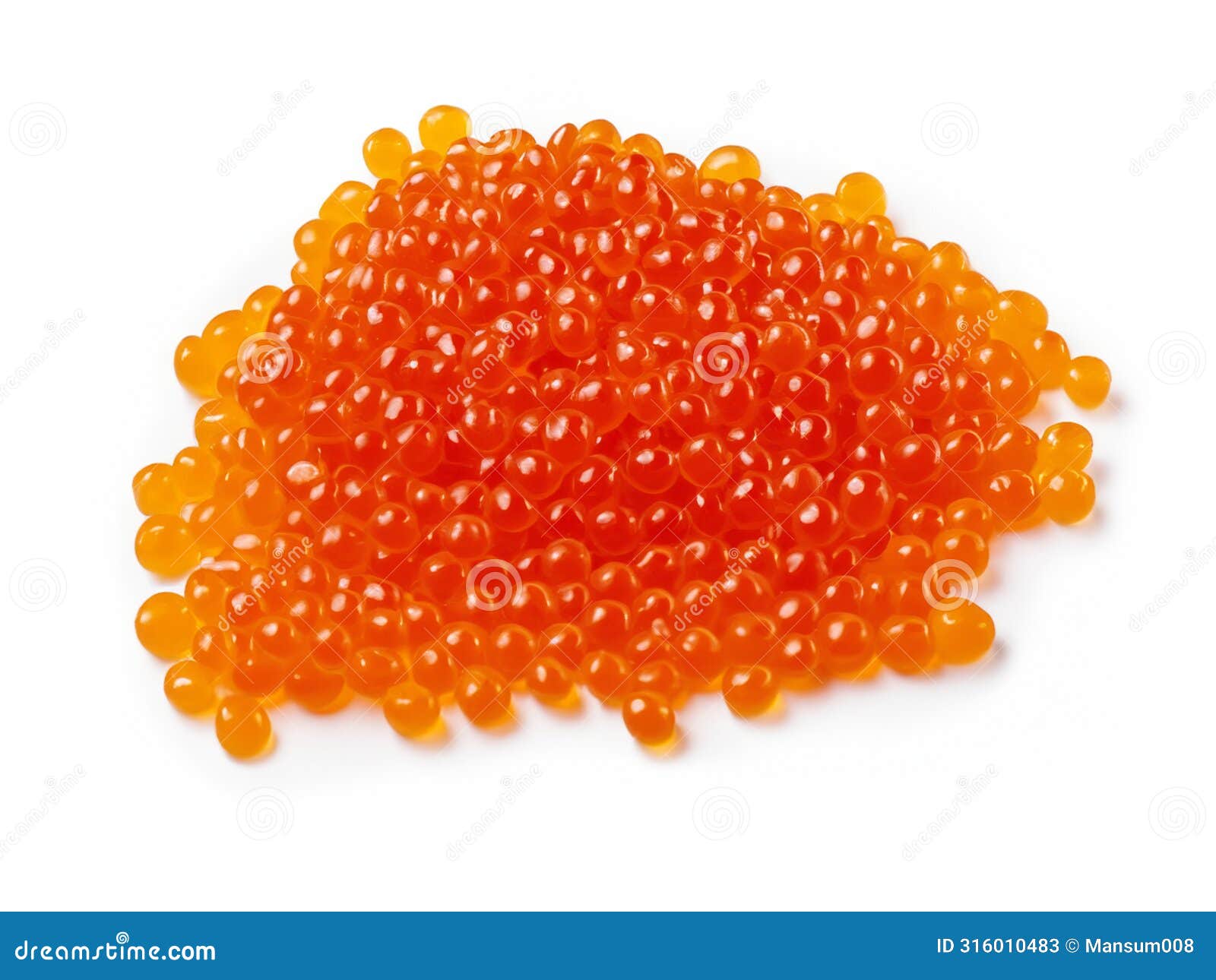Orange Caviar Isolated on White Background Stock Image - Image of ...