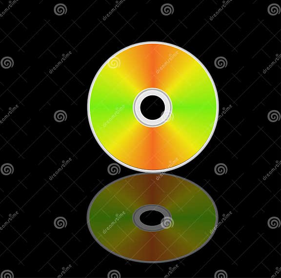Orange CD stock vector. Illustration of communication - 6623424