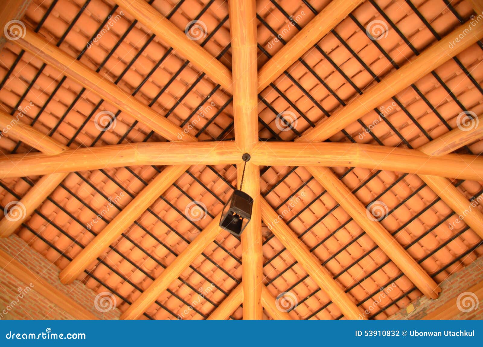 Orange ceiling stock photo. Image of lantern, architecture - 53910832