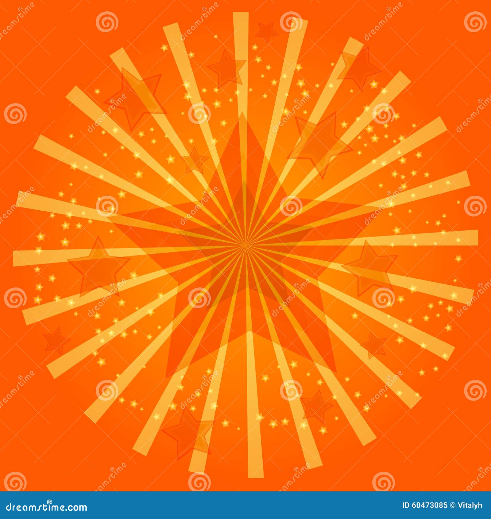 Orange Celebration Light Star Illustration Stock Vector - Illustration ...