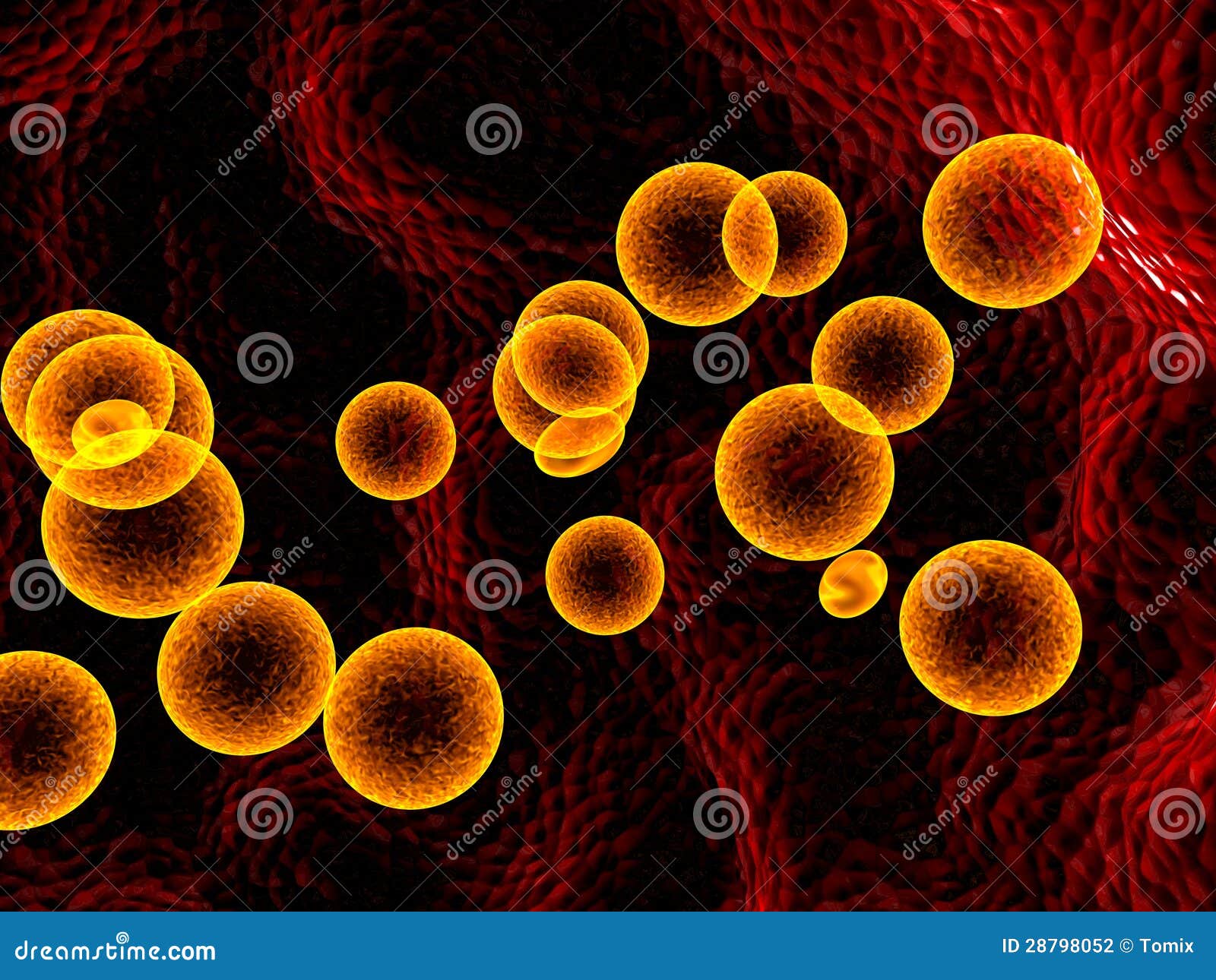 Orange cells stock illustration. Illustration of death - 28798052