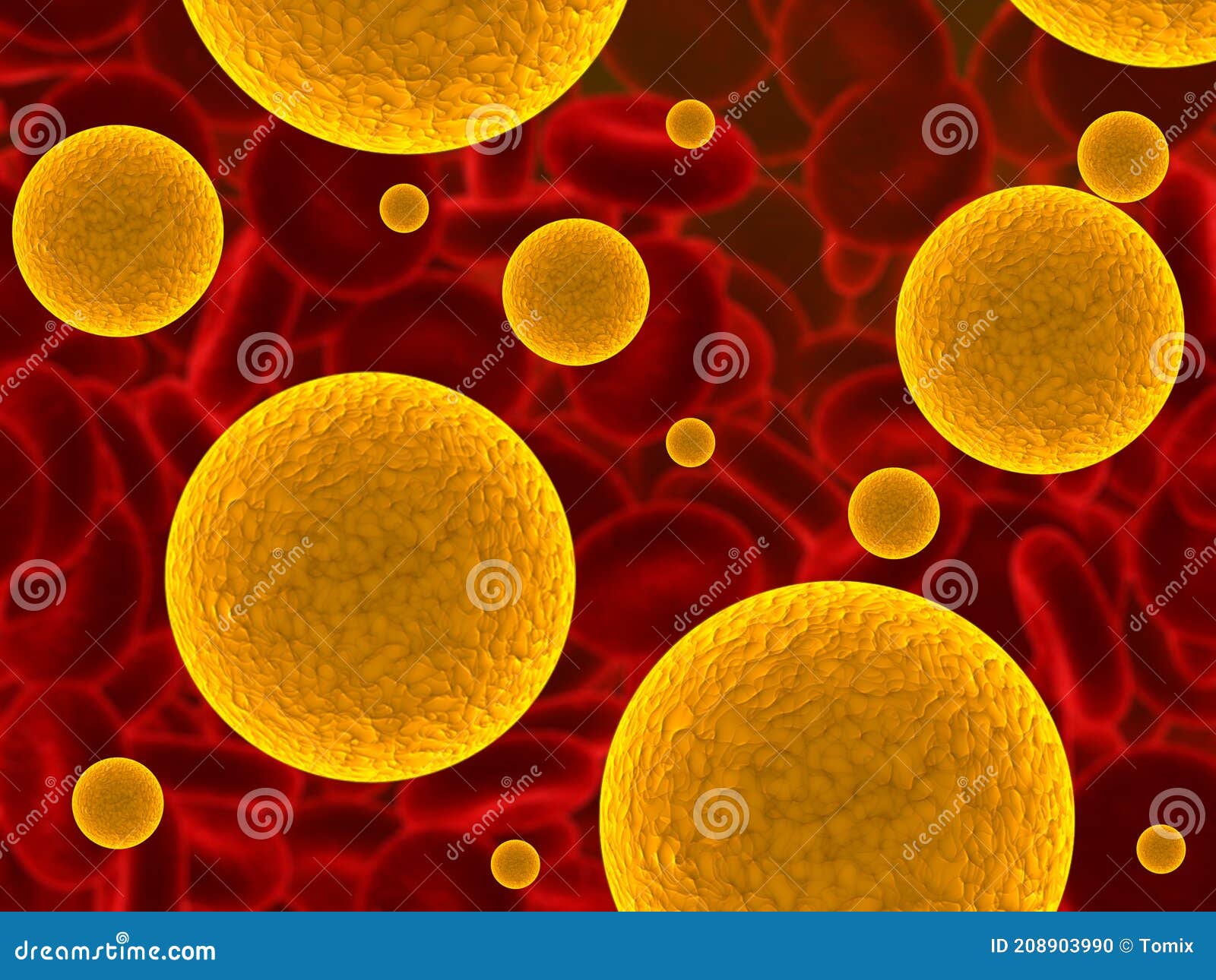 Orange Cells from Immune System Stock Illustration - Illustration of ...