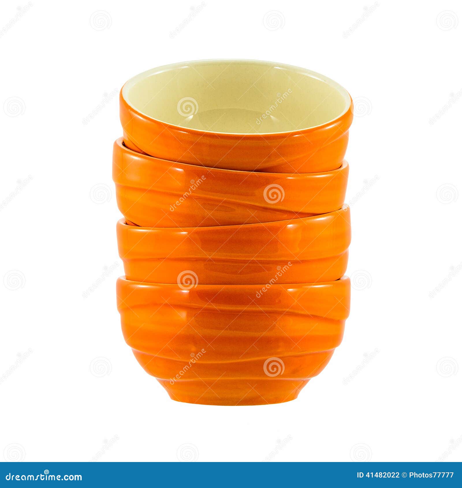 Orange ceramic bowls stock photo. Image of clean, white - 41482022