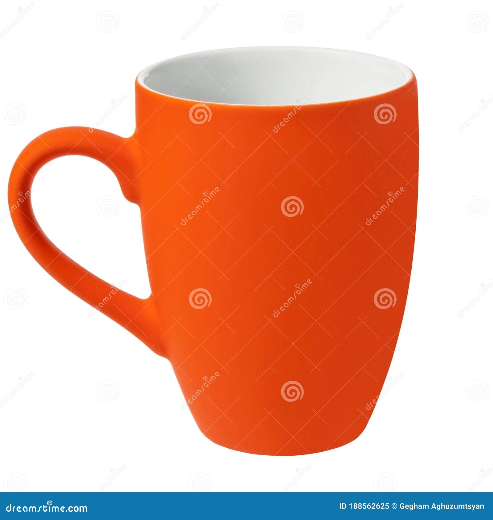 Orange ceramic mug stock image. Image of kitchenware - 188562625