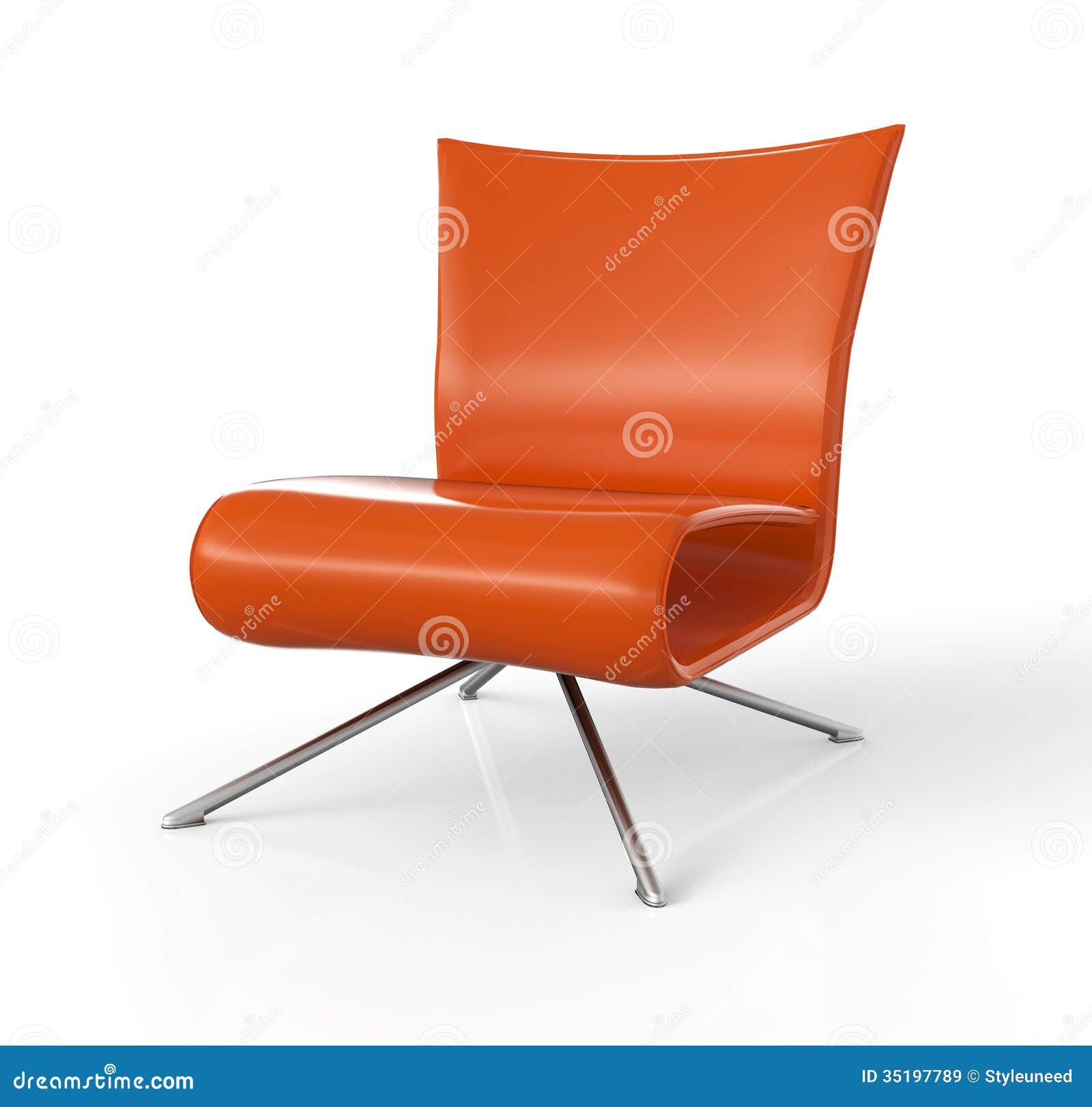 Orange chair stock illustration. Illustration of padded - 35197789