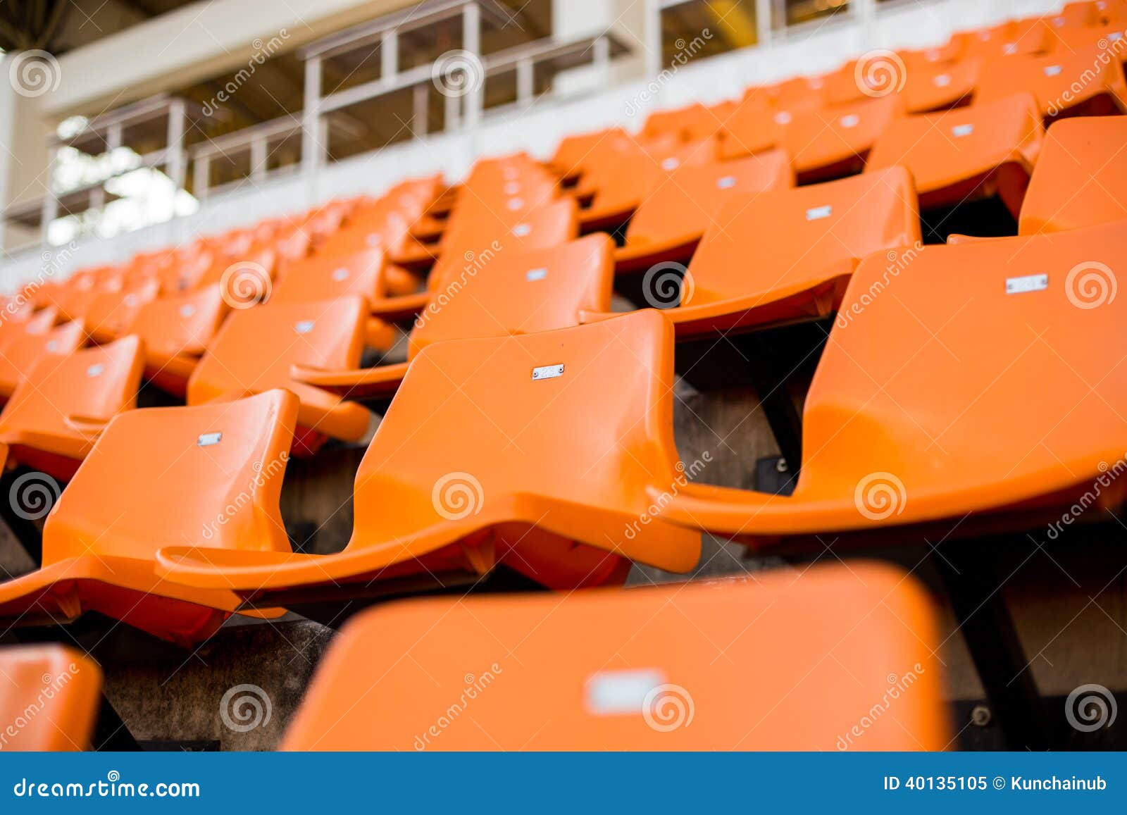 Orange chair stock image. Image of pattern, place, bleachers - 40135105