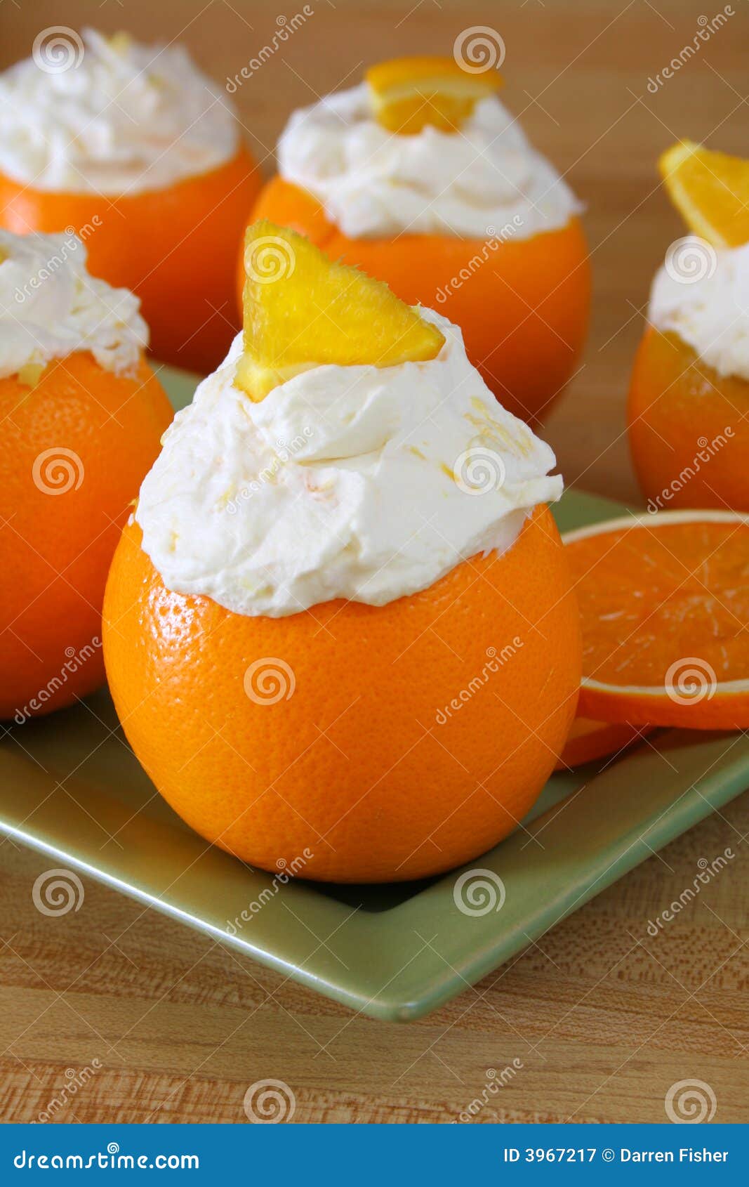 Orange Chantilly Cream stock image. Image of slices, cream - 3967217