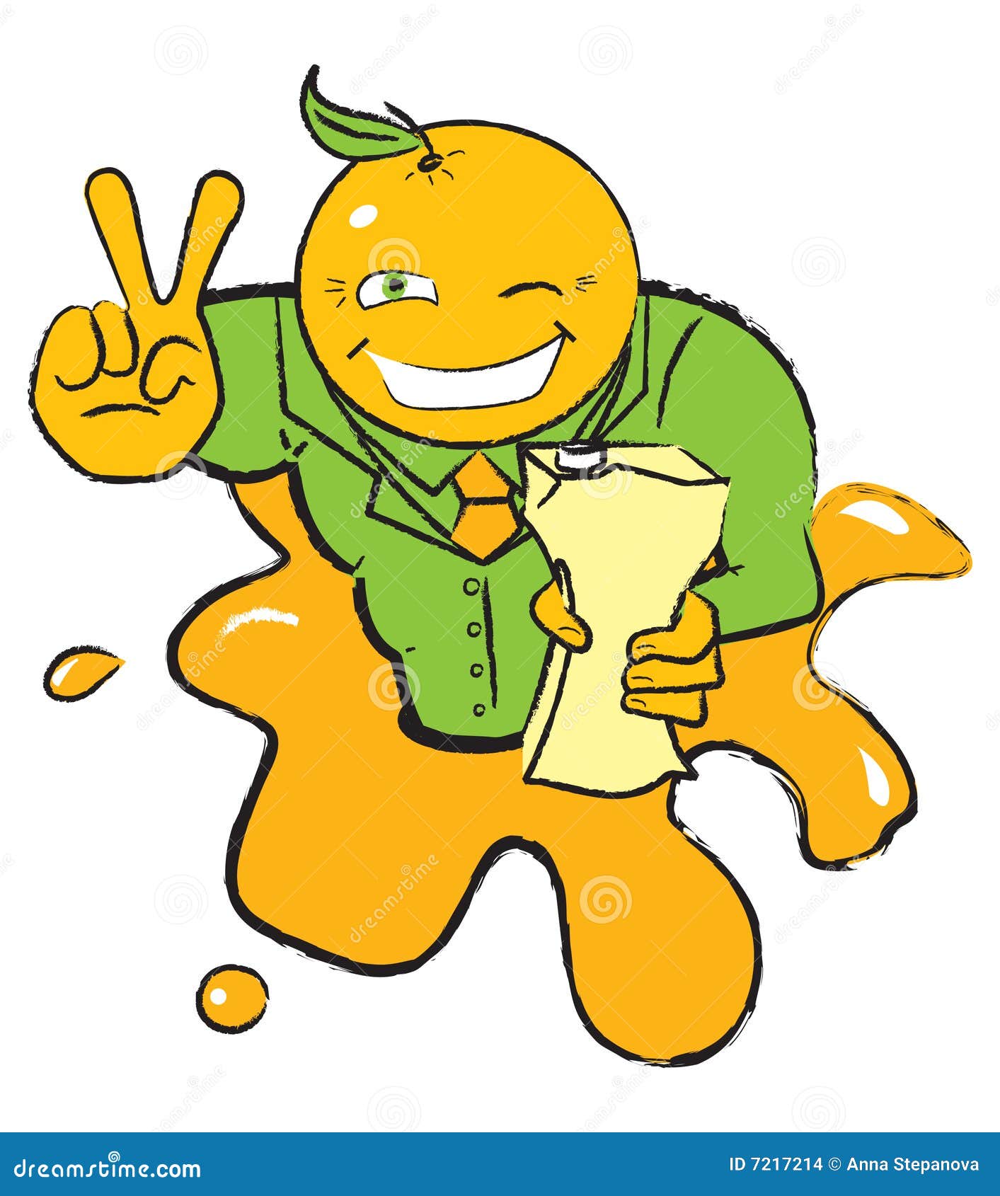 Orange character stock vector. Illustration of pack, splash - 7217214