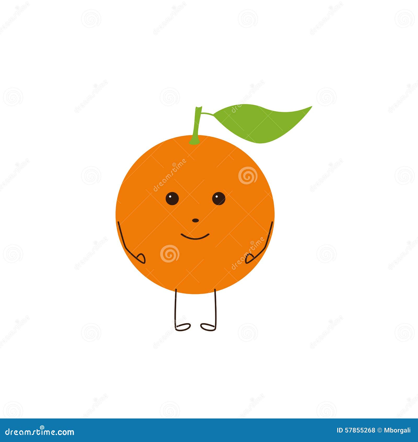Orange character stock vector. Illustration of design - 57855268