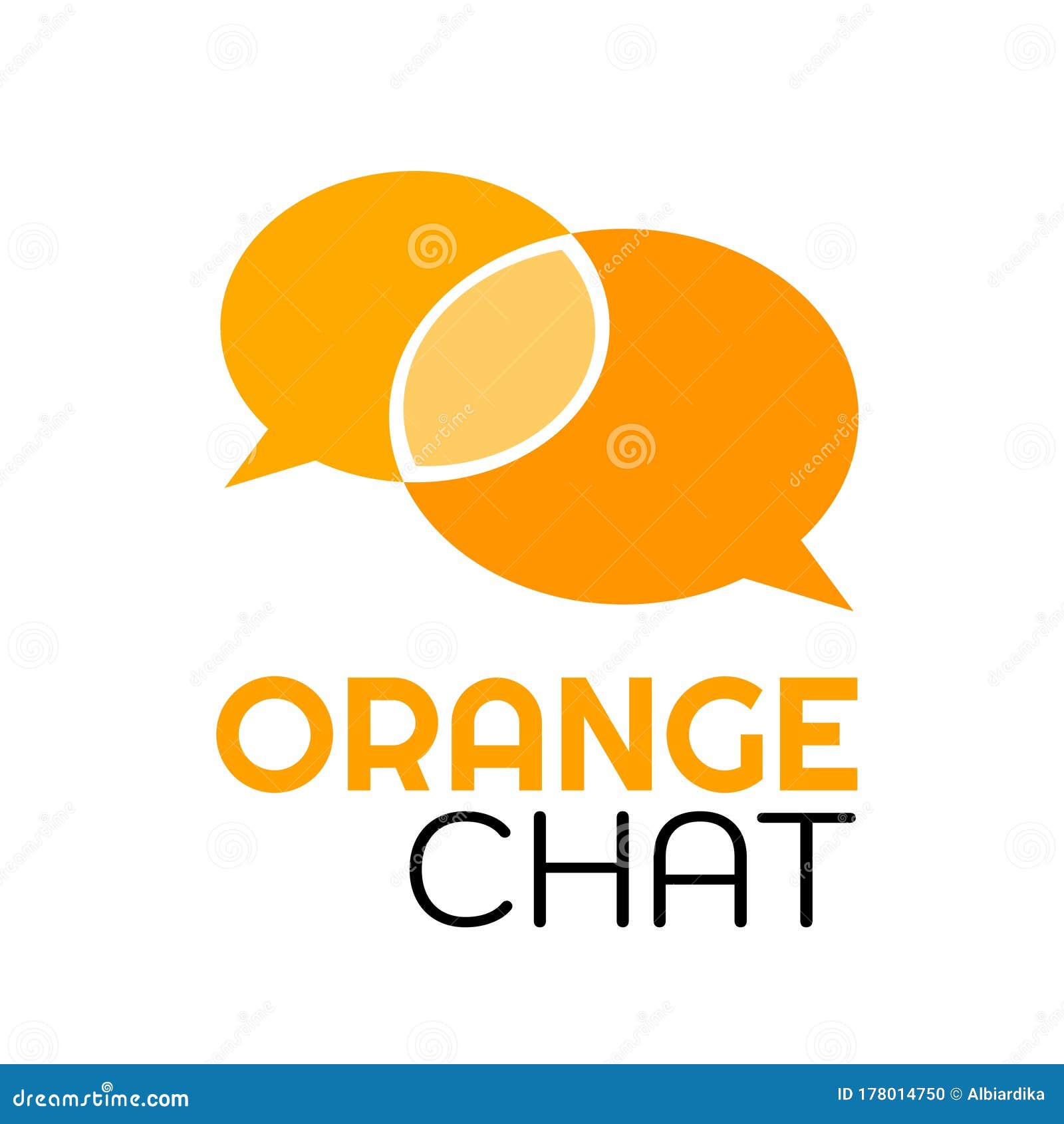 Orange Chat Logo Concept Design Stock Vector - Illustration of icon ...