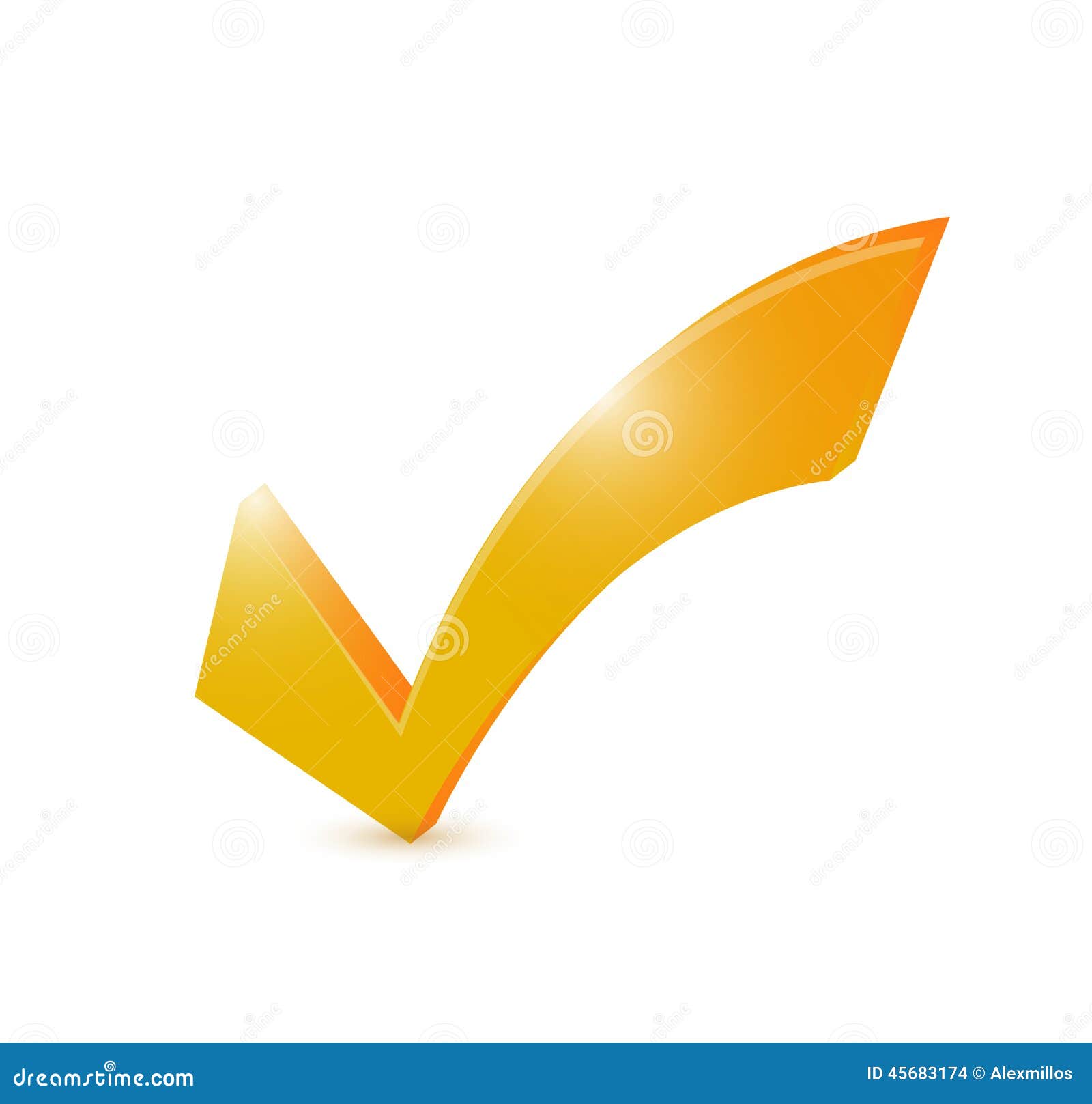 Orange Check Mark Illustration Design Stock Illustration - Illustration ...