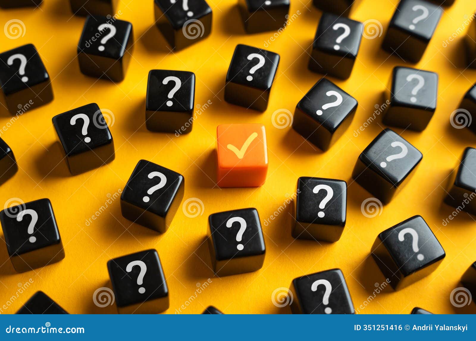 3D Orange Check Mark Symbol On Blue Background For Positive Affirmation ...