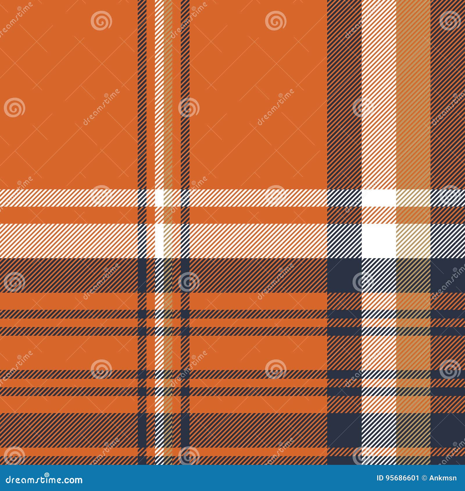 Orange Check Plaid Seamless Pattern Stock Vector - Illustration of ...