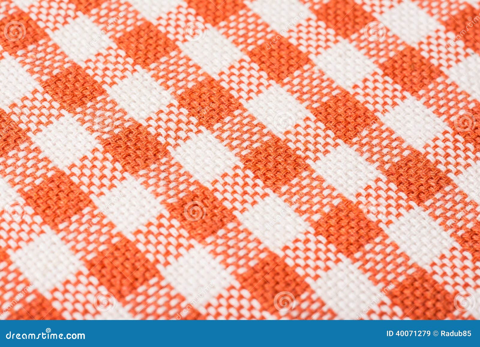 Orange Checked Kitchen Towel Texture Stock Image - Image of gingham ...