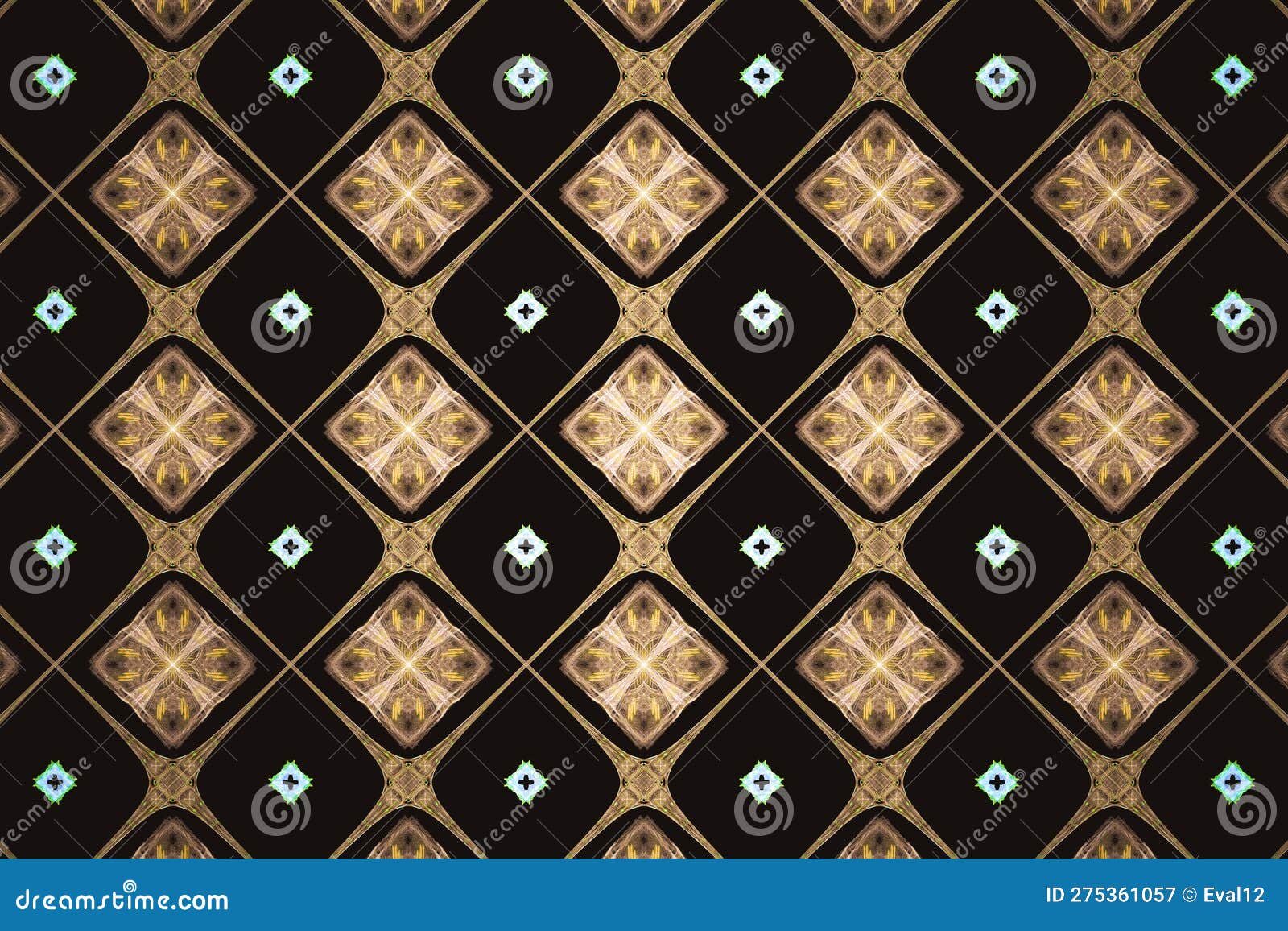 Orange Checkered Pattern of Crooked Squares on a Black Background ...