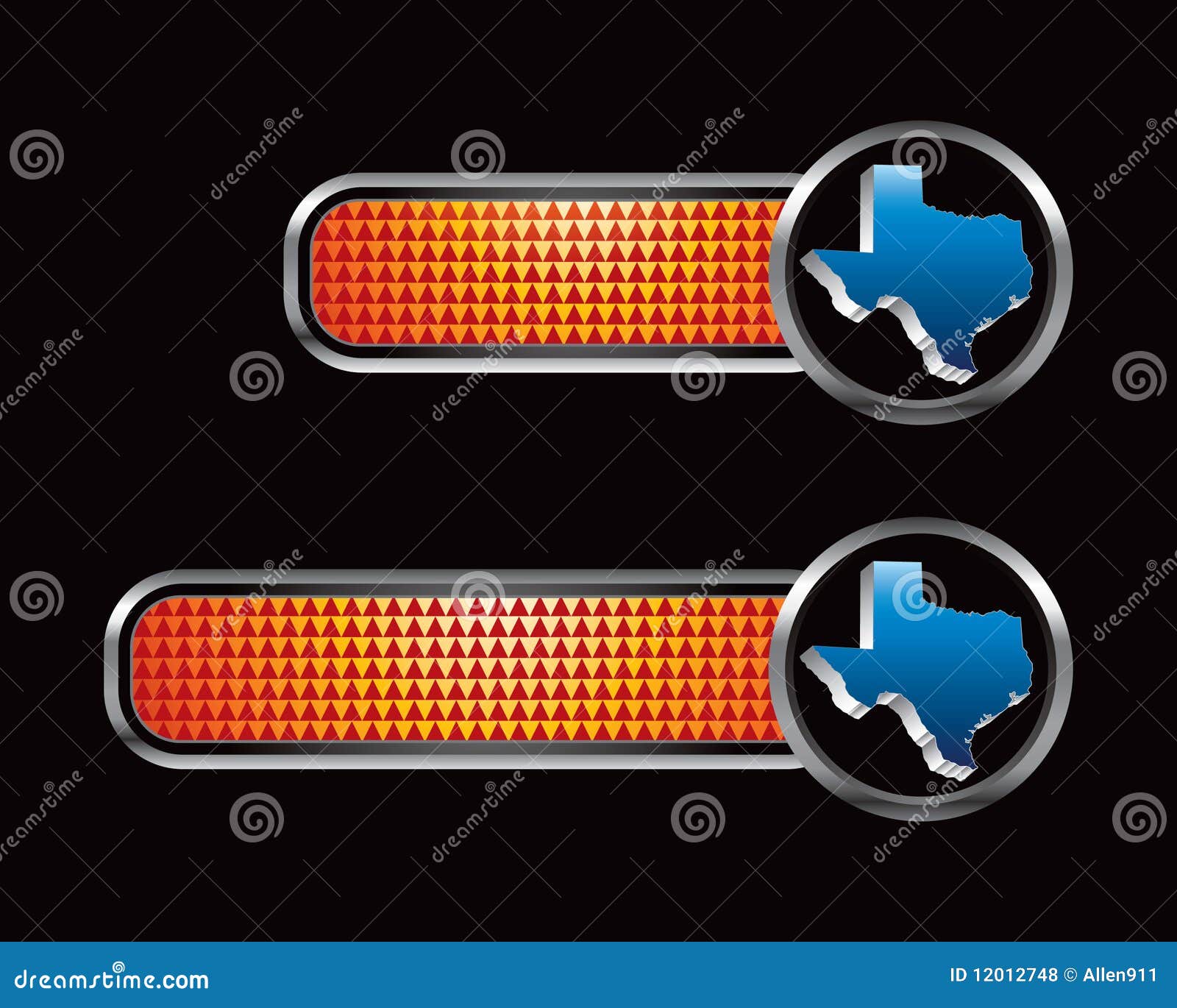 Orange Checkered Tabs with Texas State Icon Stock Vector - Illustration ...