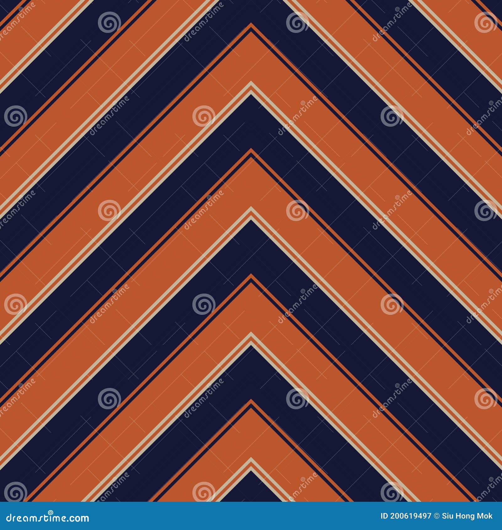 Orange Chevron Diagonal Stripes Seamless Pattern Background Stock ...