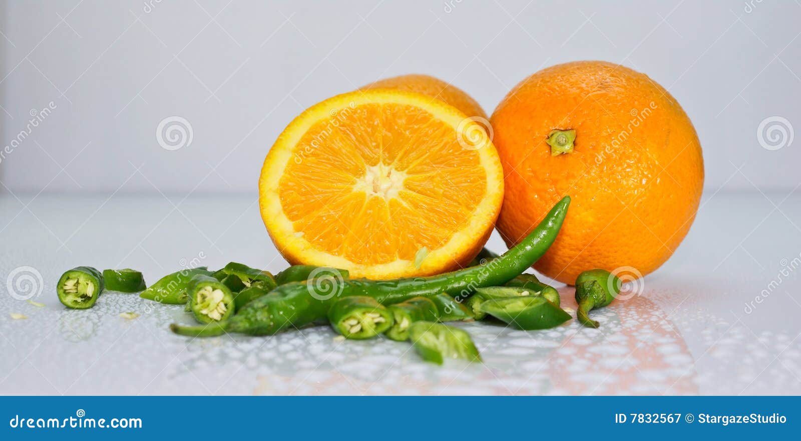 Orange with chilli stock image. Image of cook, chilly - 7832567