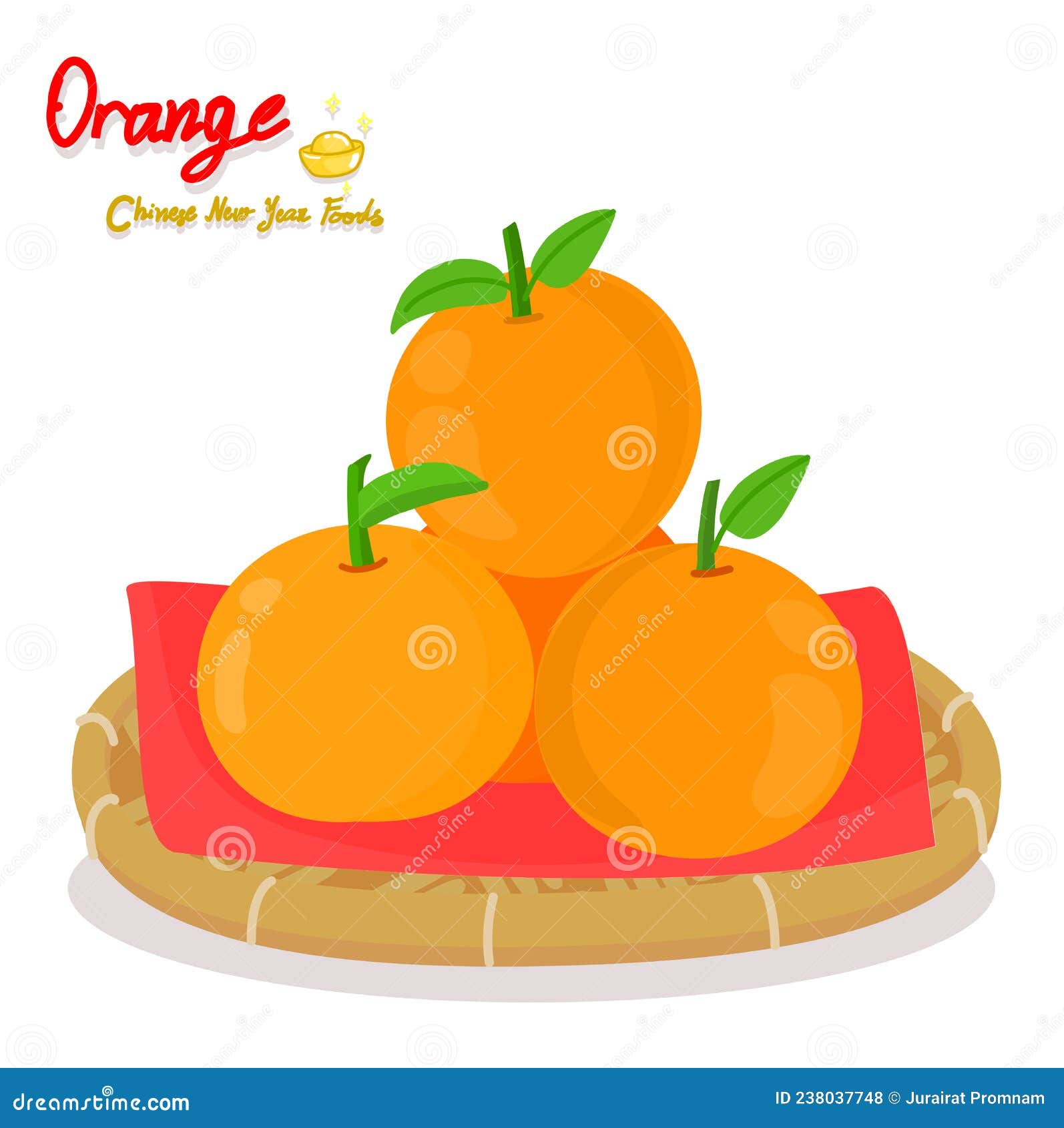 Orange for Chinese New Year Vector Stock Illustration - Illustration of ...
