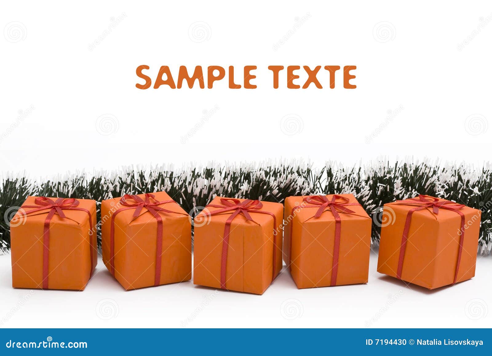 Orange christmas gift box stock photo. Image of wallpaper - 7194430