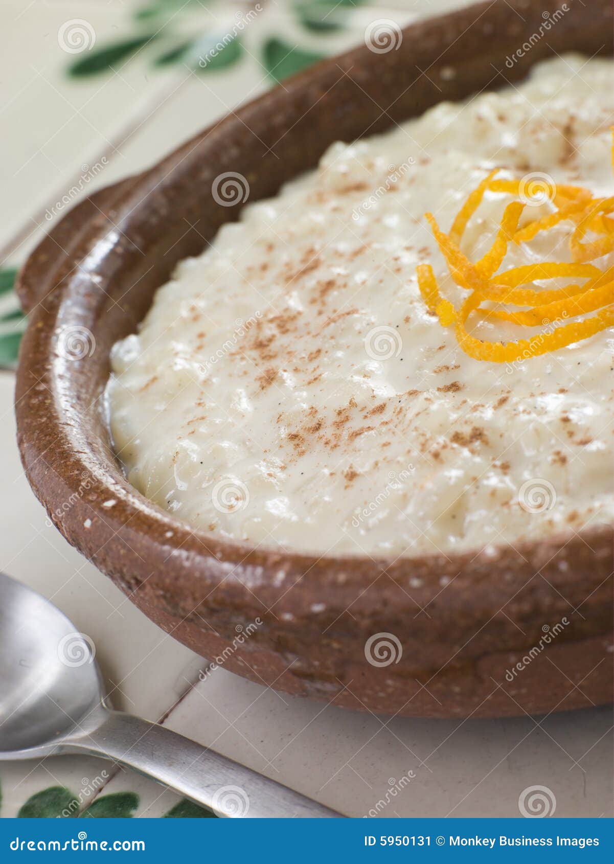 Orange and Cinnamon Rice Pudding Stock Image - Image of cinnamon ...