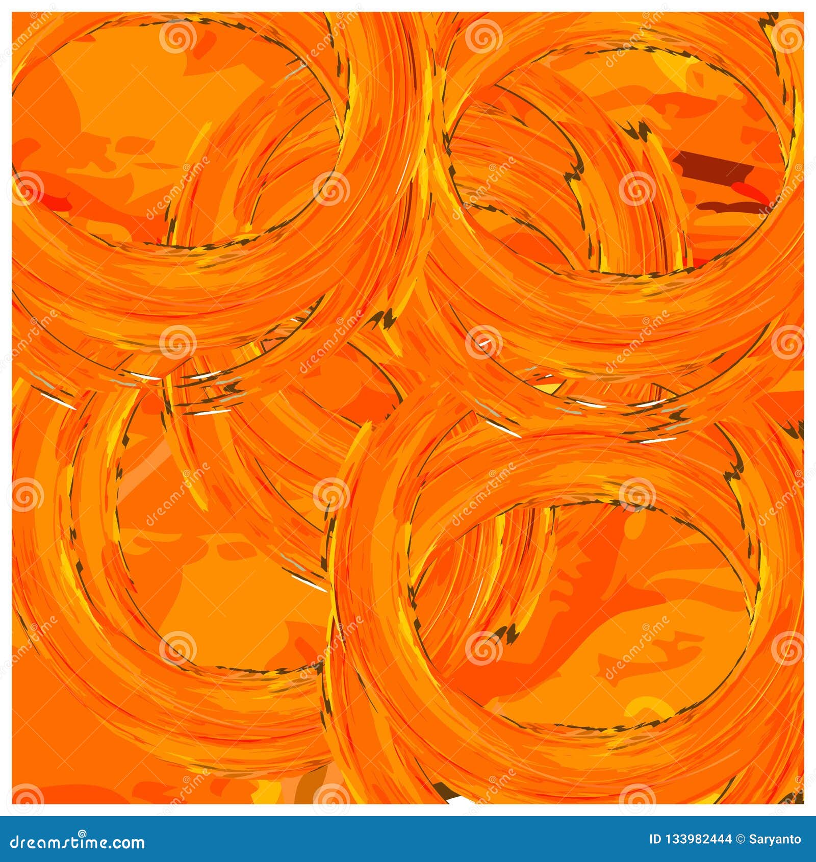 Orange Circle Abstract Background, Vector Illustration. Stock Vector ...
