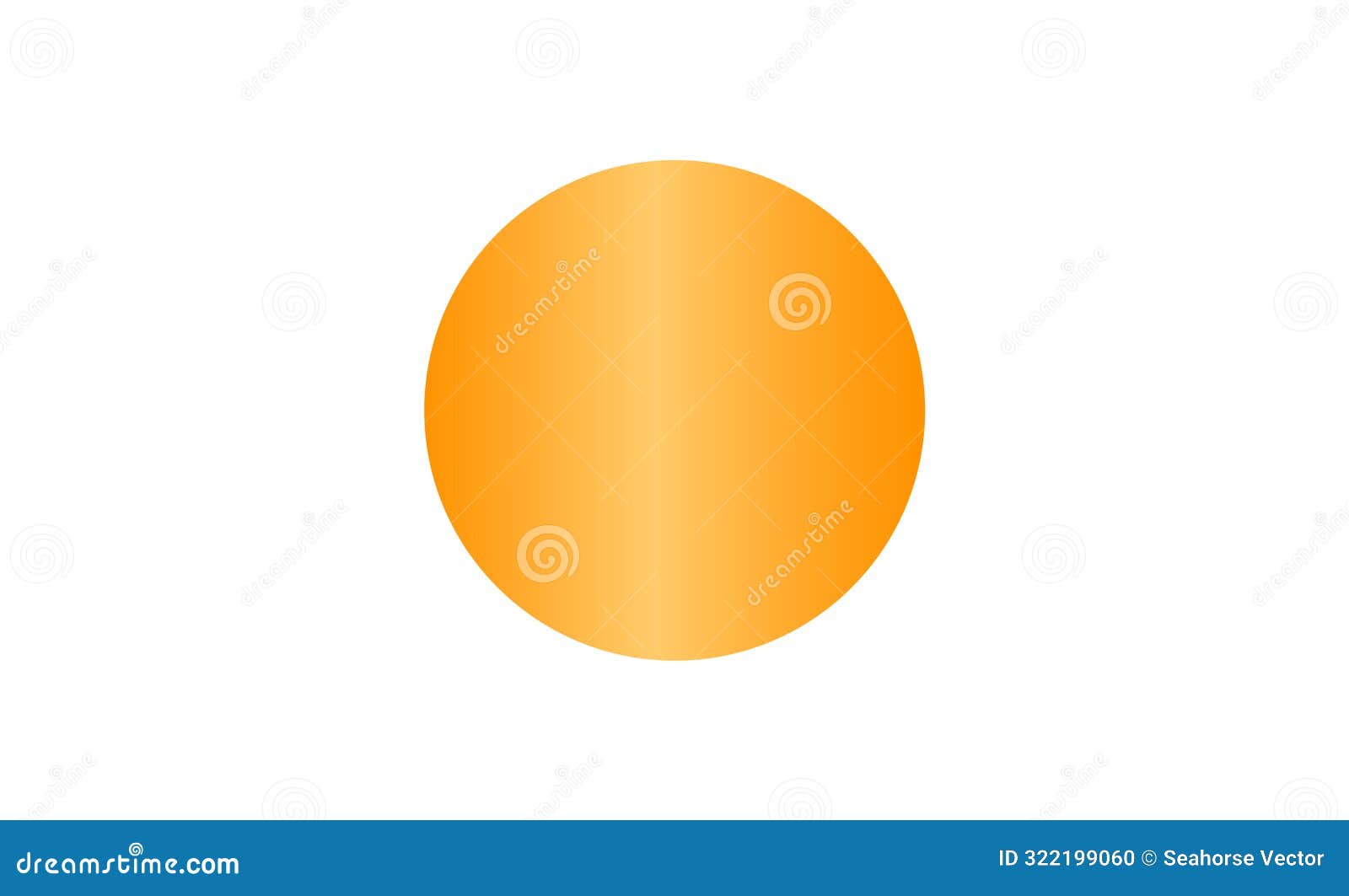 Orange Circle Centered White Background. Simple Geometric Shape ...