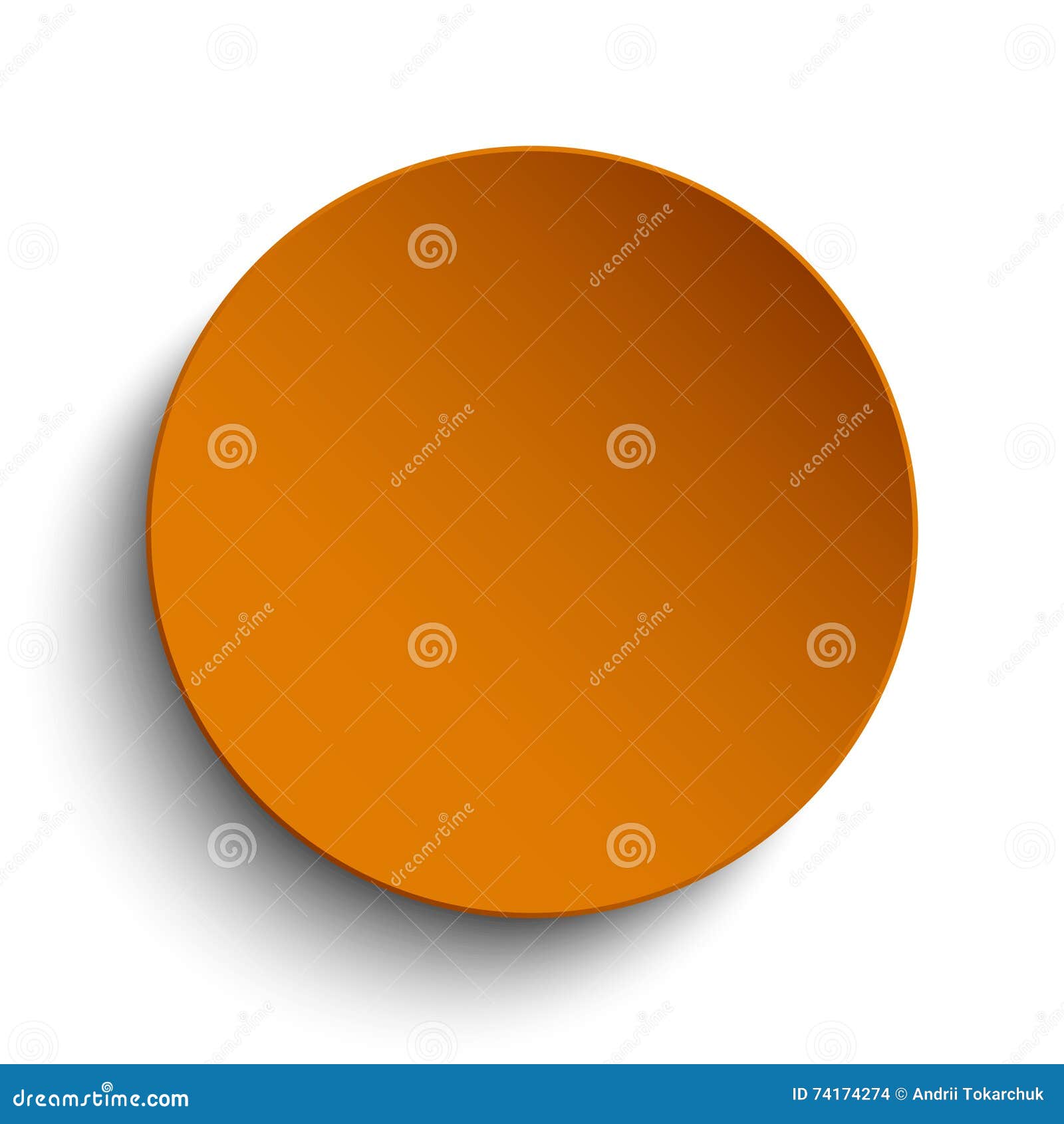 Orange Circle Empty Banner on White Background. Stock Vector ...