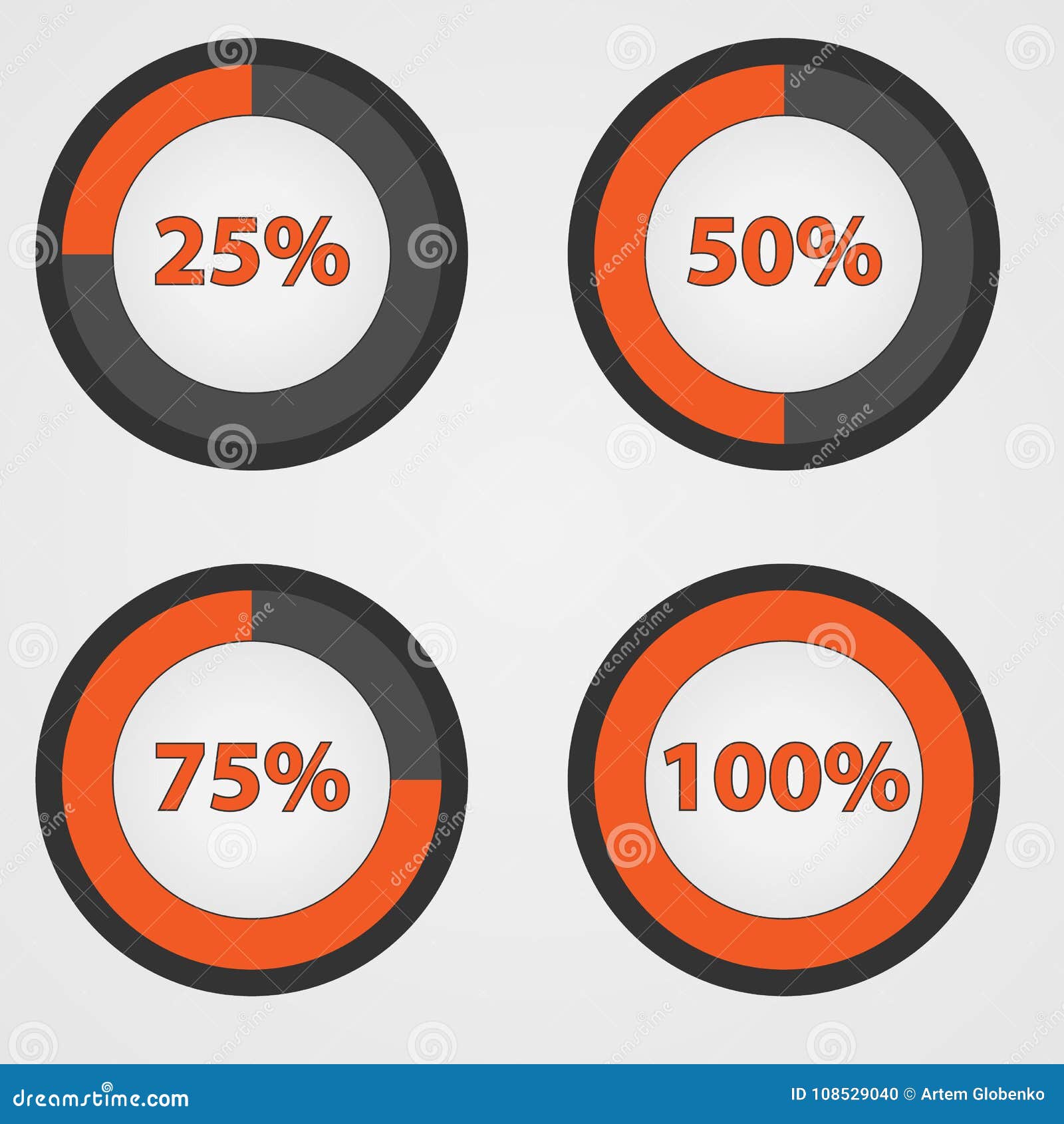 Orange Circle of Information Loading. Stock Vector - Illustration of ...