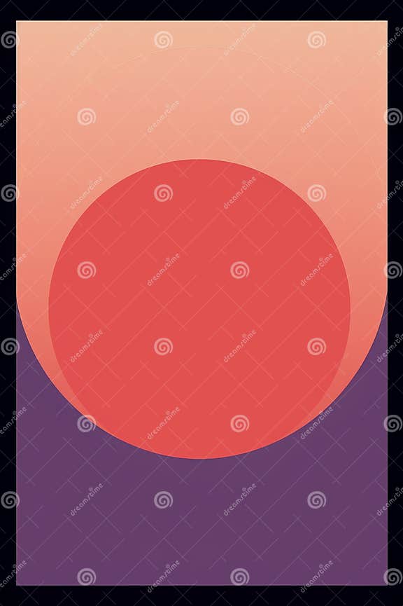 An Orange Circle with a Red Dot in the Middle Stock Illustration ...