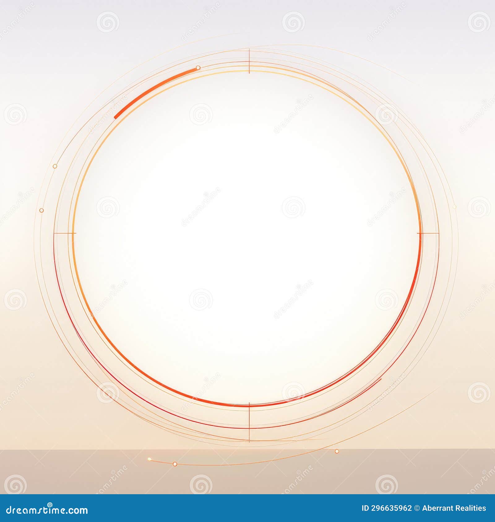 An Orange Circle on a White Background Stock Illustration ...