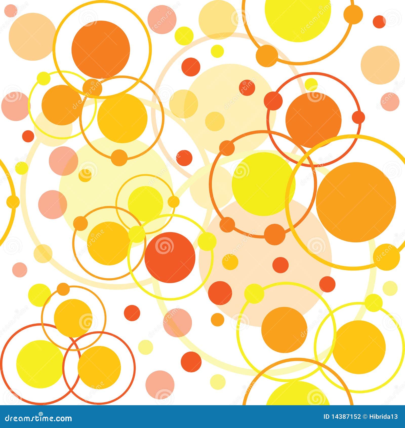 Orange circles pattern stock illustration. Illustration of background ...