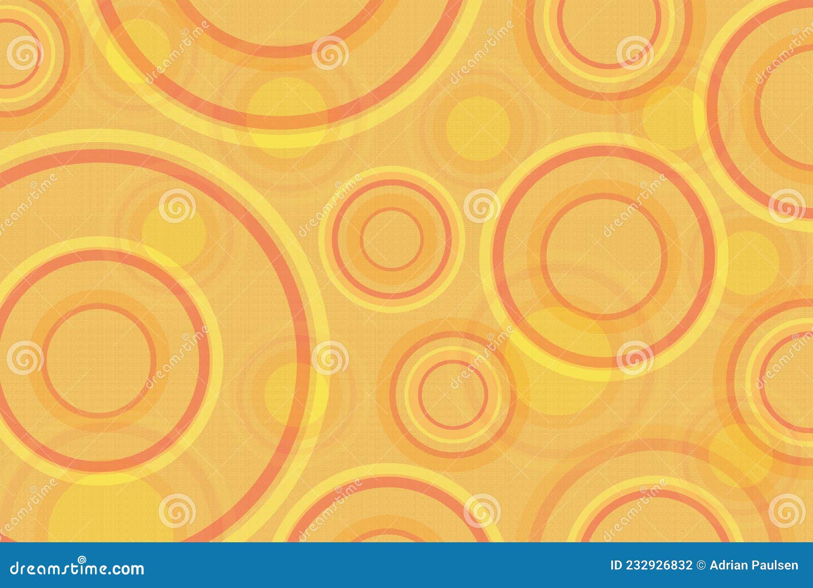 Orange Circles on a Pattern Background Stock Illustration ...