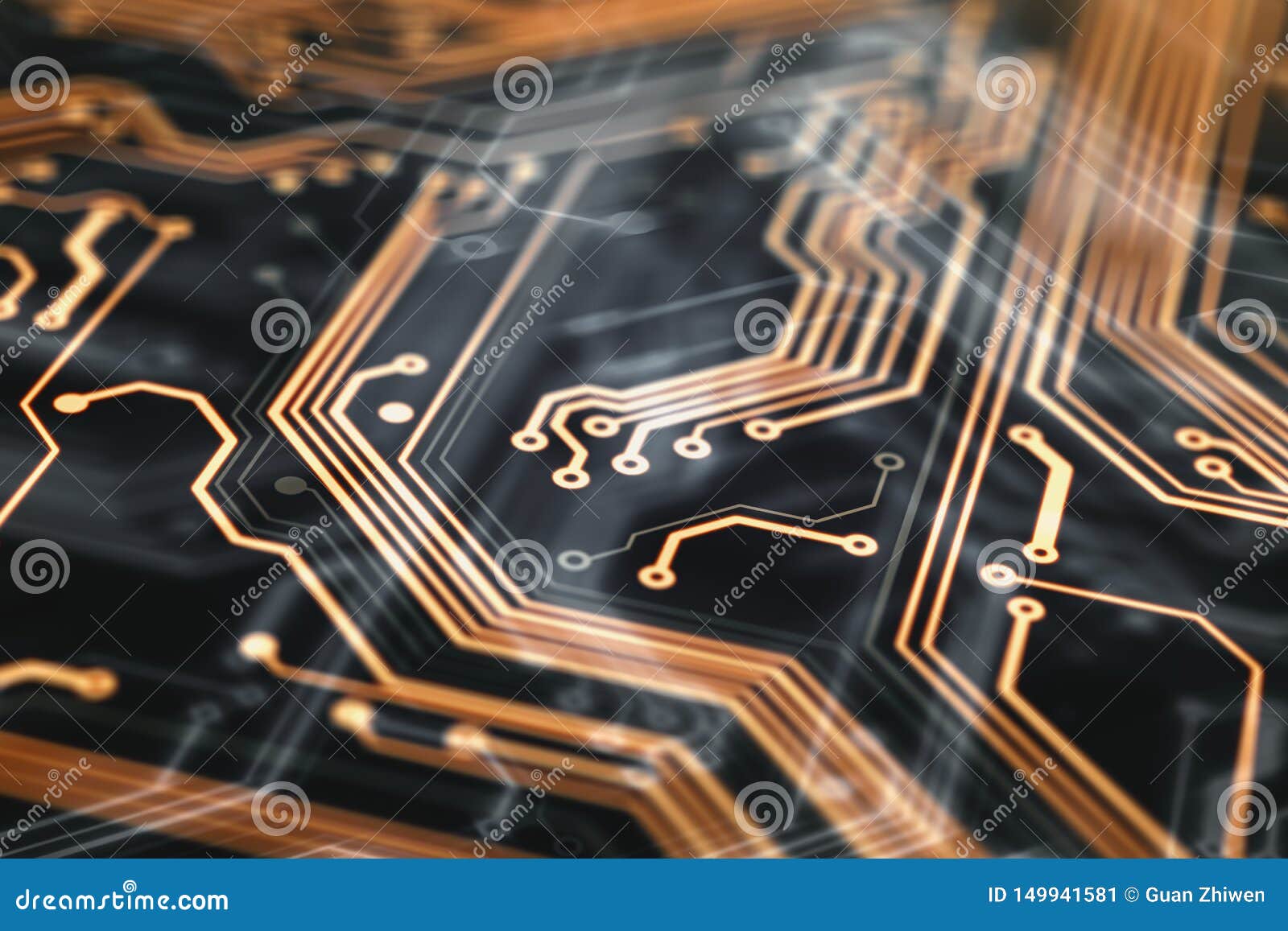 Orange circuit board stock illustration. Illustration of chip - 149941581