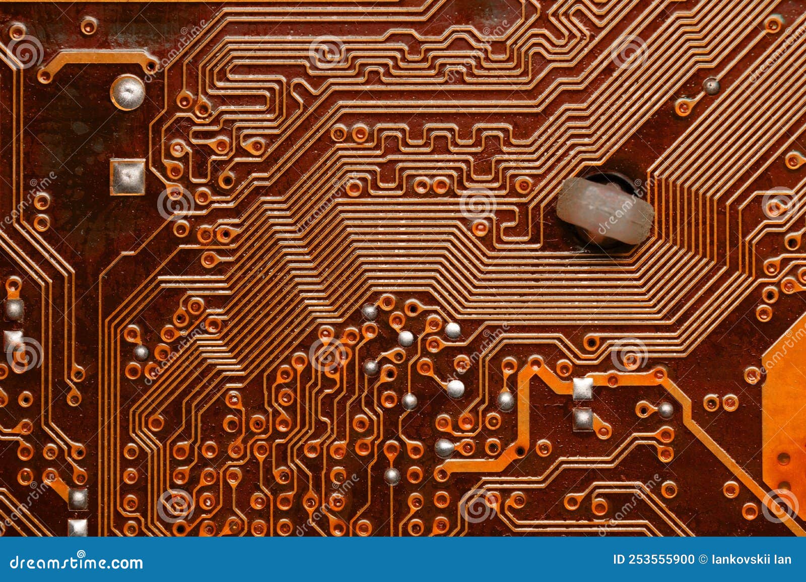 Orange Circuit Board, Electronic Computer Hardware Technology ...