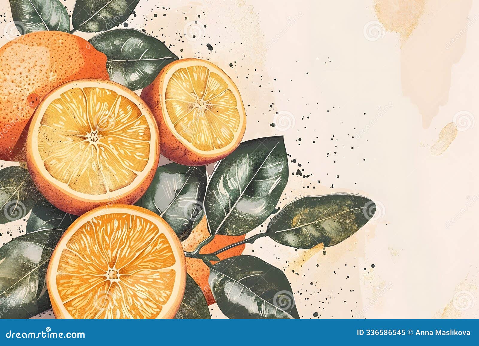 Orange Citrus: Balanced and Modern Cartoon Illustration Stock ...