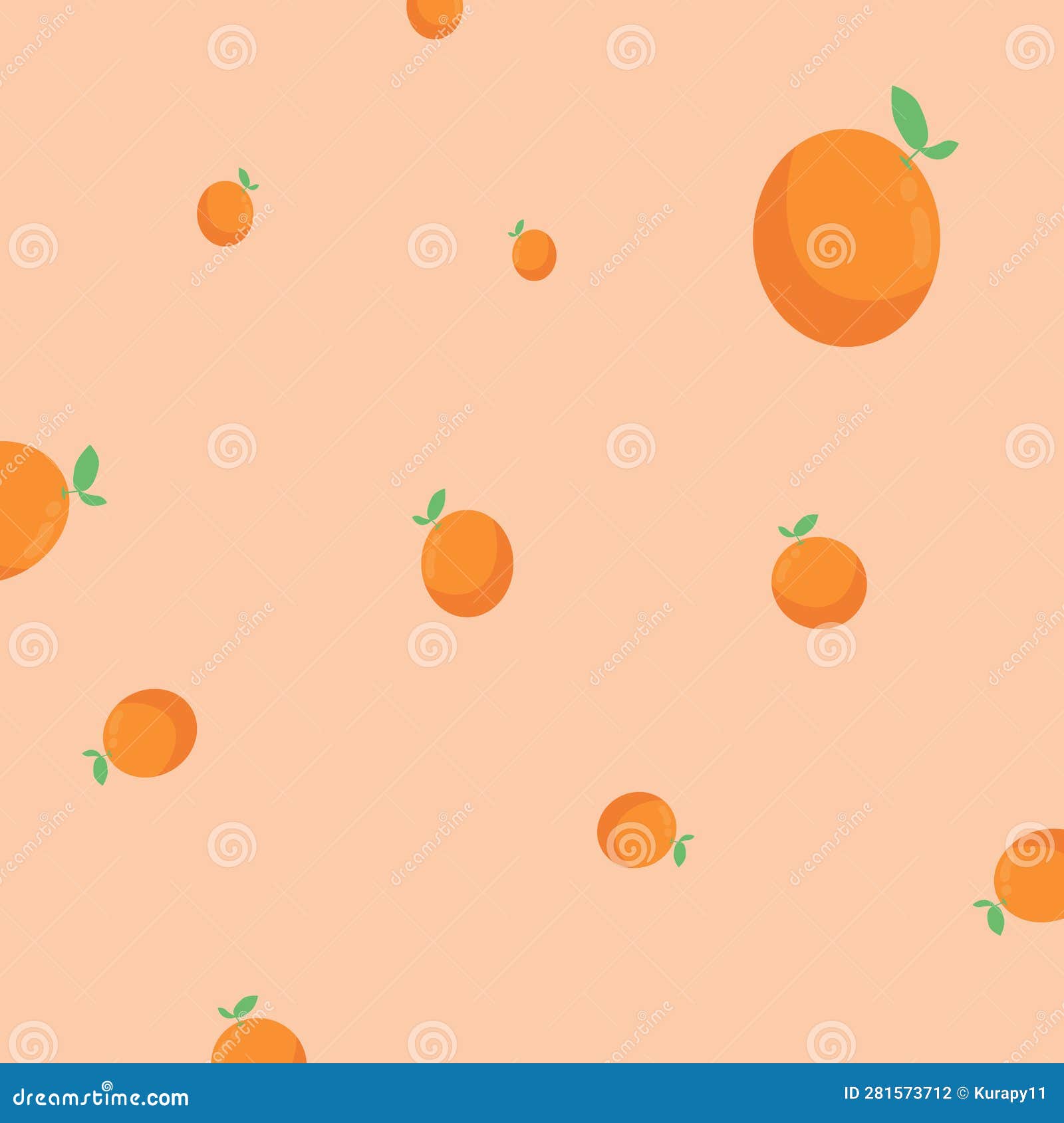 Orange Citrus Fruit Background Design Template. Orange Fruit Cartoon ...